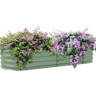 Ebern Designs Galvanized Raised Garden Bed - 4.9' X 2' 1', Outdoor Metal Planter With Edge ...